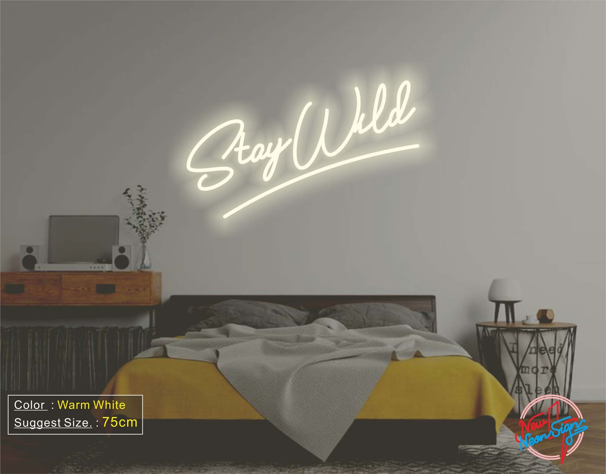 Stay Wild Neon Signsparty Decor Light Signsevent | Etsy