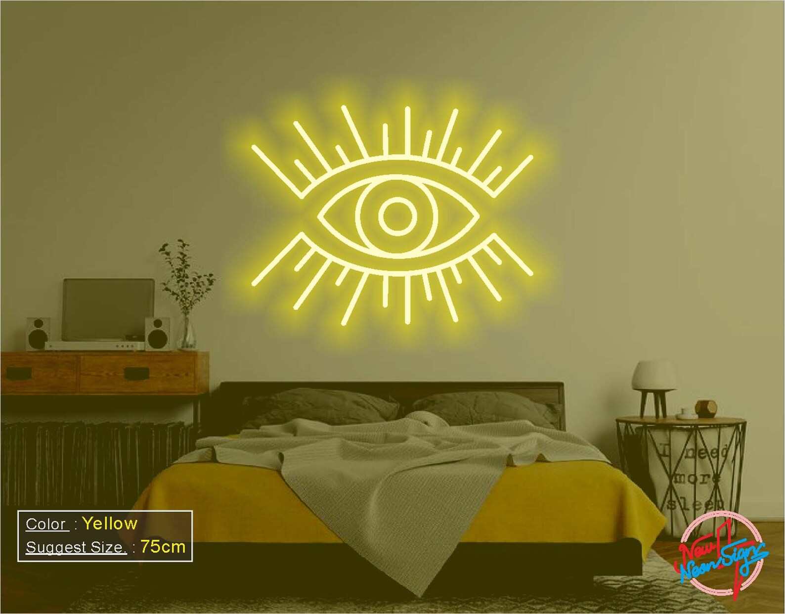 Evil Eye Neon Signsparty Decor Light Signsevent - Etsy