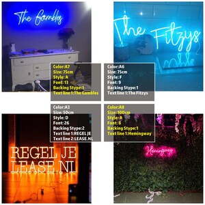 NEON SIGN CUSTOM, Name Neon Light With Est Year,neon Wedding Sign ...