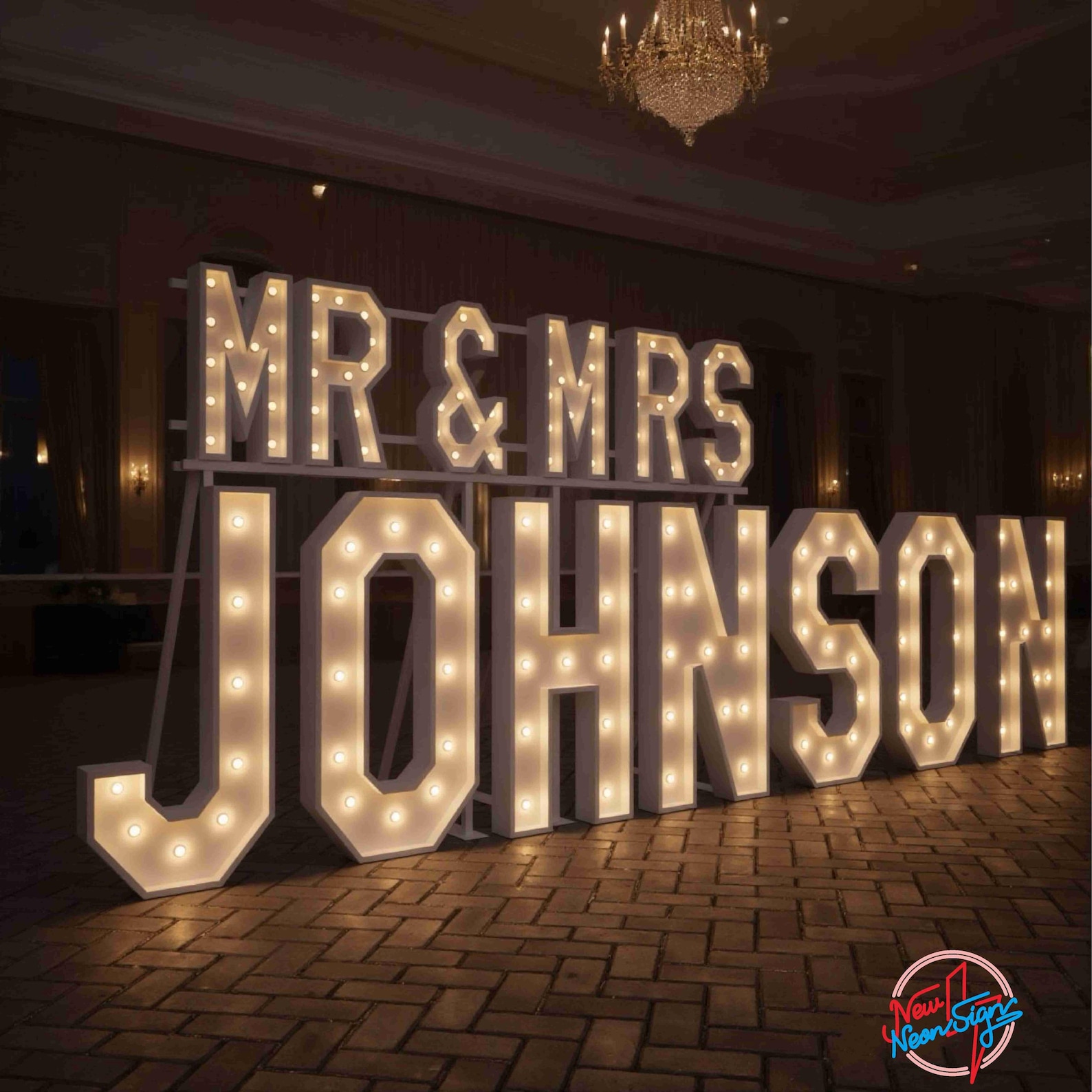 Custom 3D Light up Marquee Letters - Personalized Couple Initials for ...