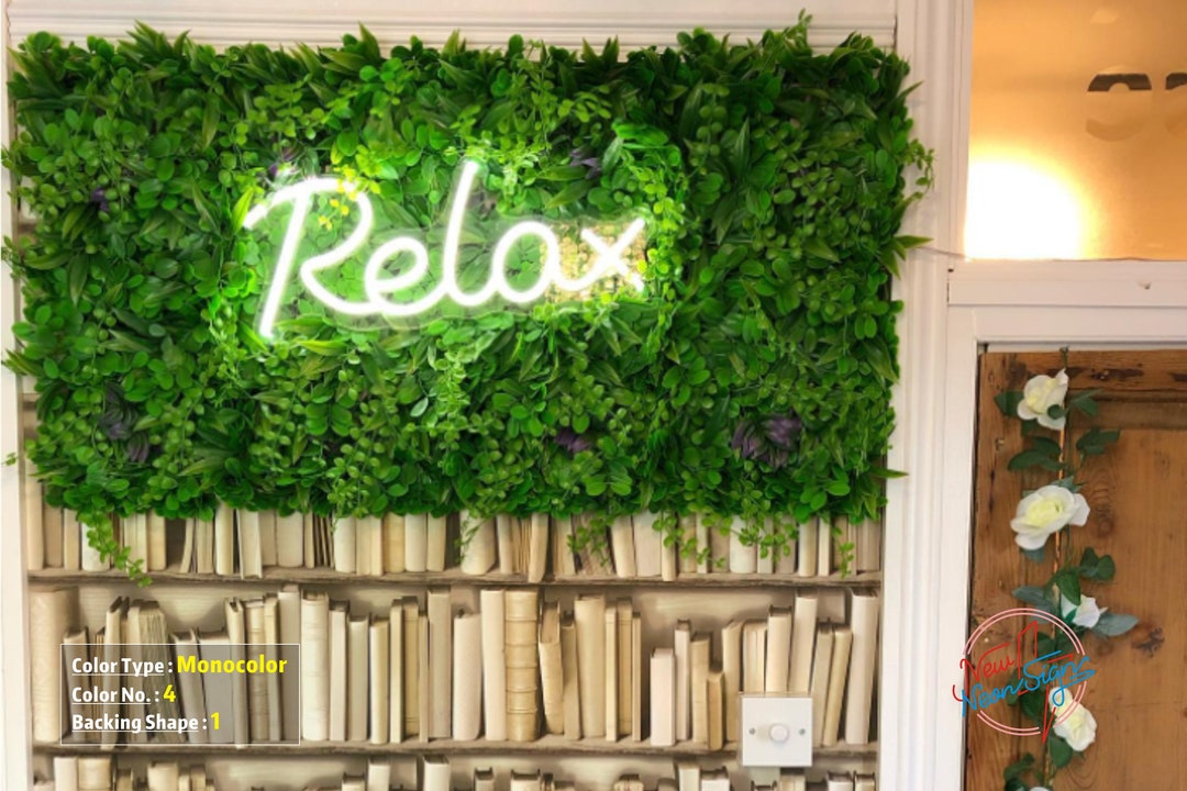 Relax Neon Sign - Custom LED Wall Art for Bedroom, Spa & Yoga Room ...