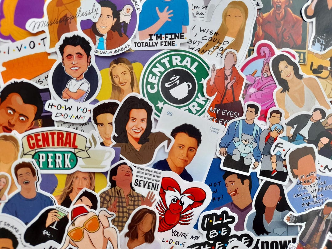50pcs Friends TV Series Sticker Pack Iconic Characters & Quotes Perfect ...