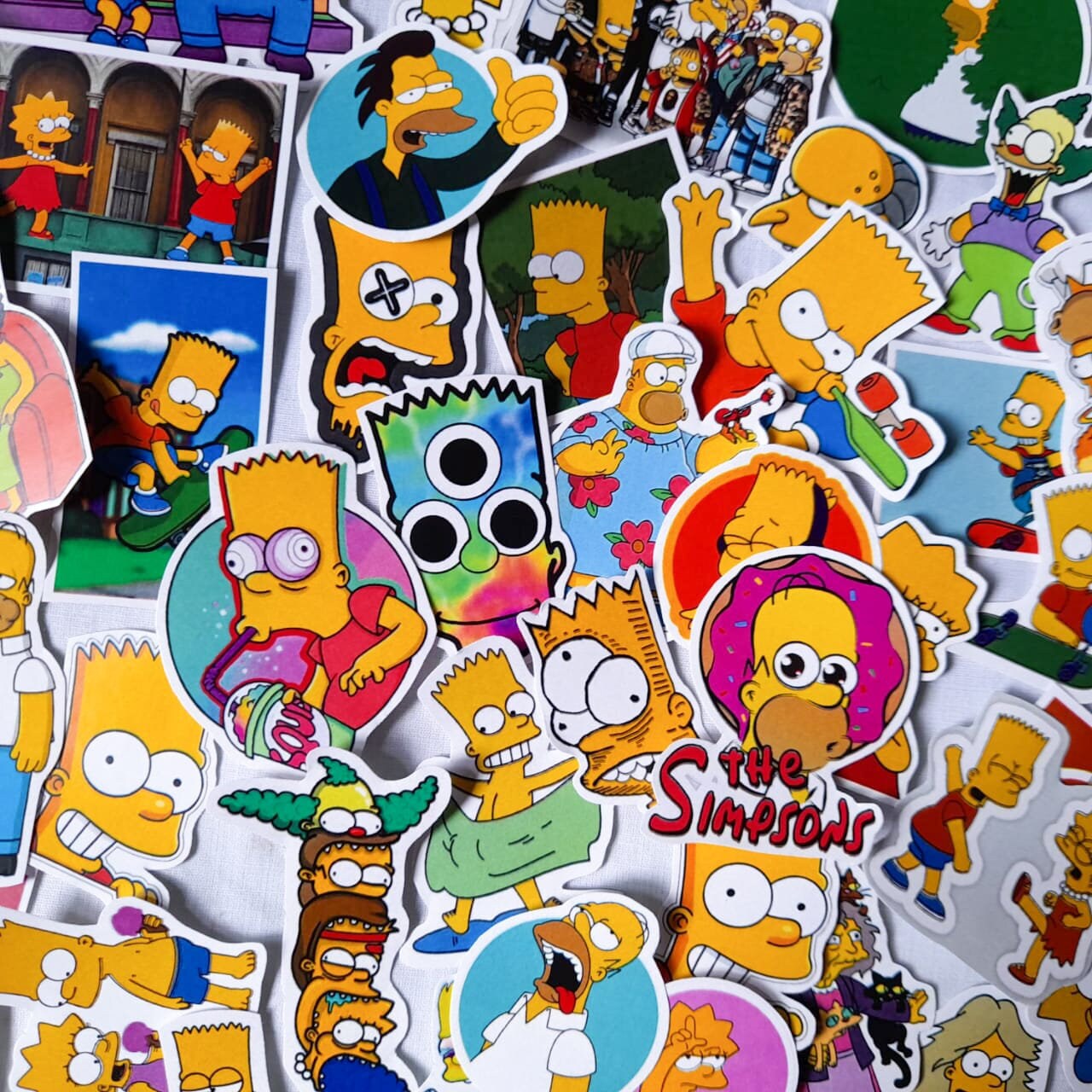 Simpsons Cartoon Vinyl Stickers Pack Colored Journal Stickers for ...