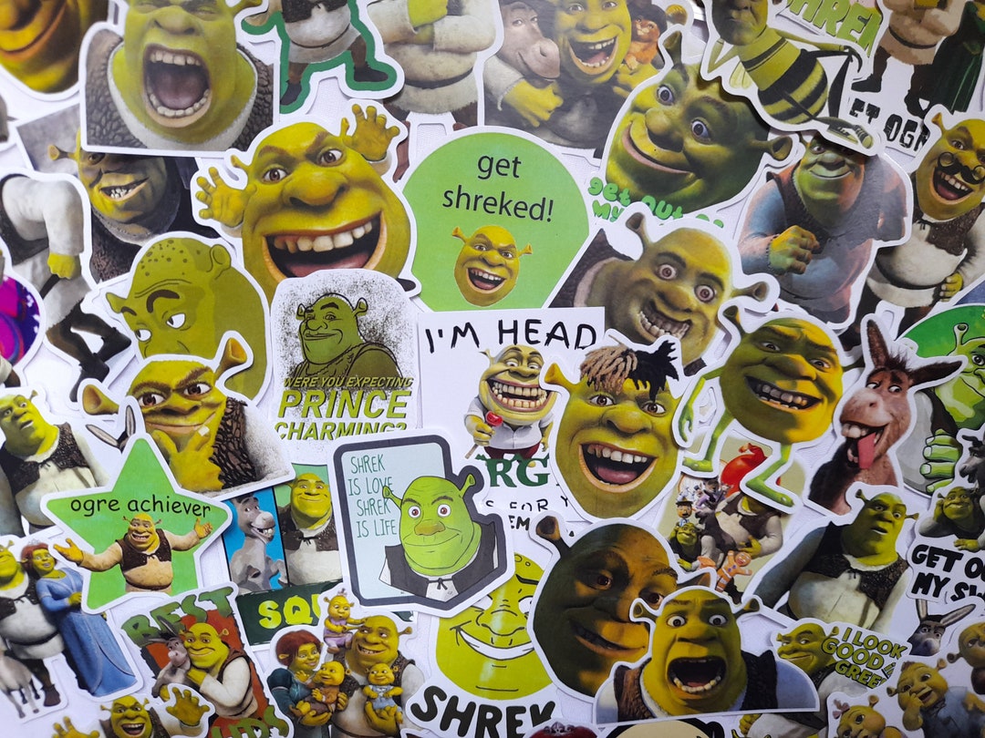 55PCS Funny Shrek Cartoon Film Sticker Pack for Bike Laptop Phone ...