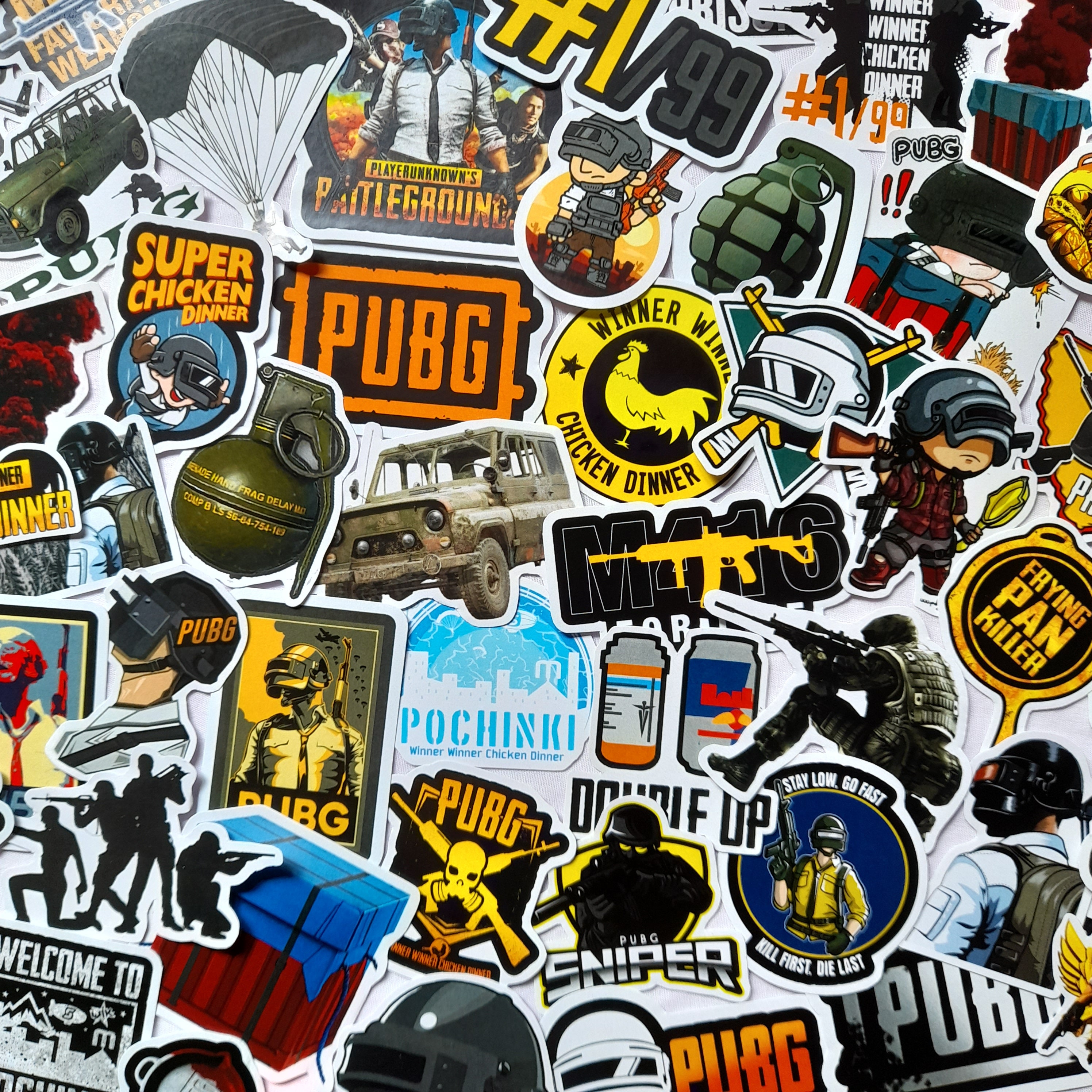 50PCS PUBG Game Stickers Lot Bomb Battleground Stickers for Laptop ...
