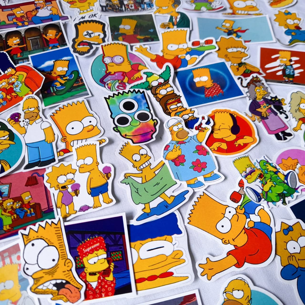 Simpsons Cartoon Vinyl Stickers Pack Colored Journal Stickers for ...