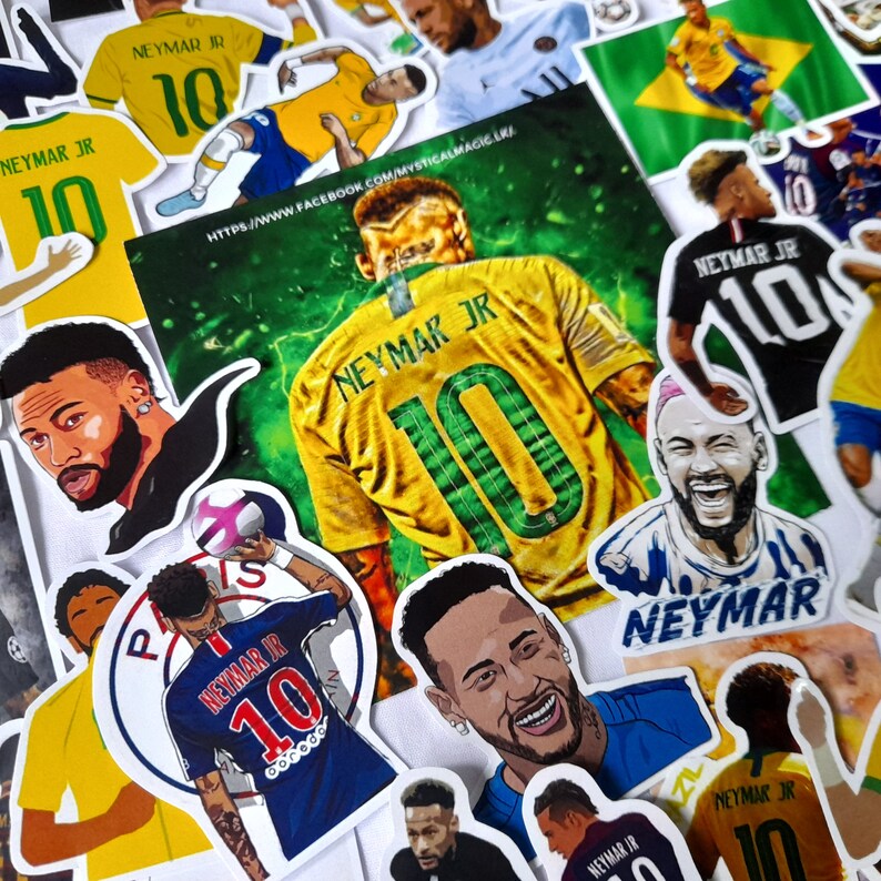 50pcs Neymar Jr La Liga Brazil Champions League Decal Football Star ...