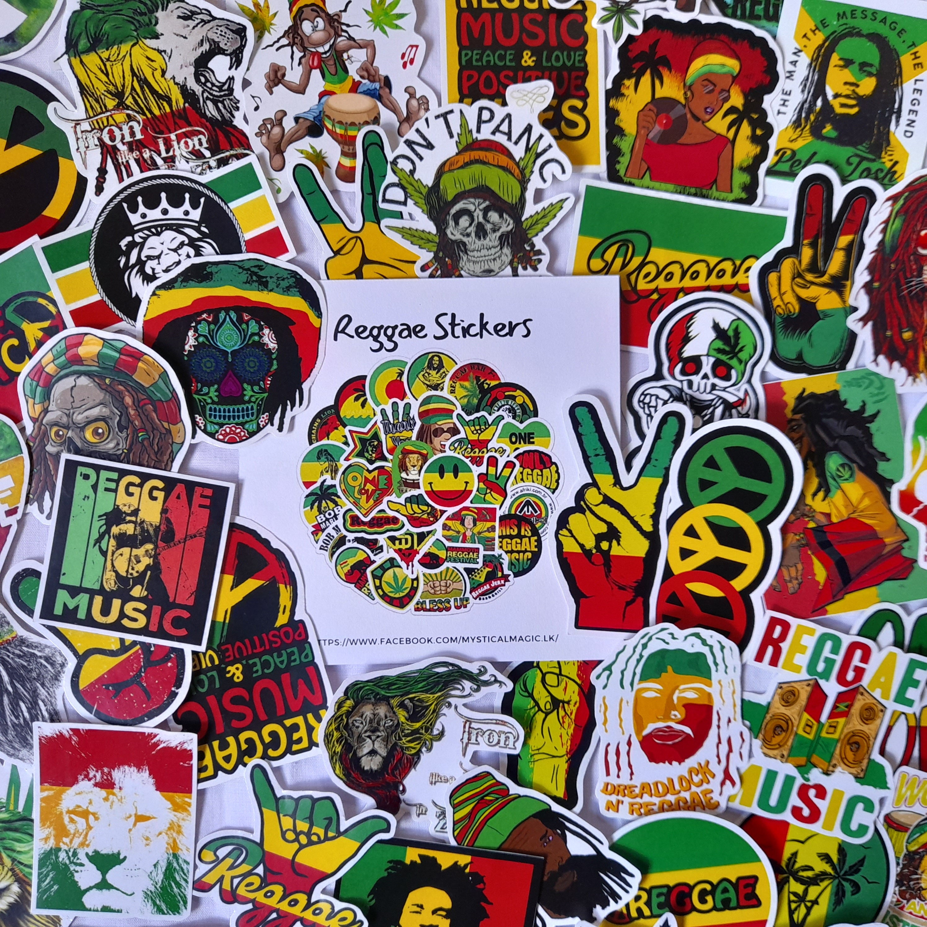 50PCS Reggae Rasta Man Aesthetic Stickers, Reggae Music Festival, Car ...