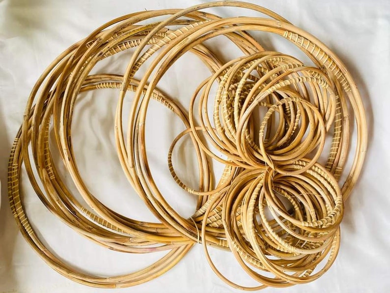 Large Circle DIY Rattan Hoops 55cm 50cm 45cm Dreamcatcher Circle ...