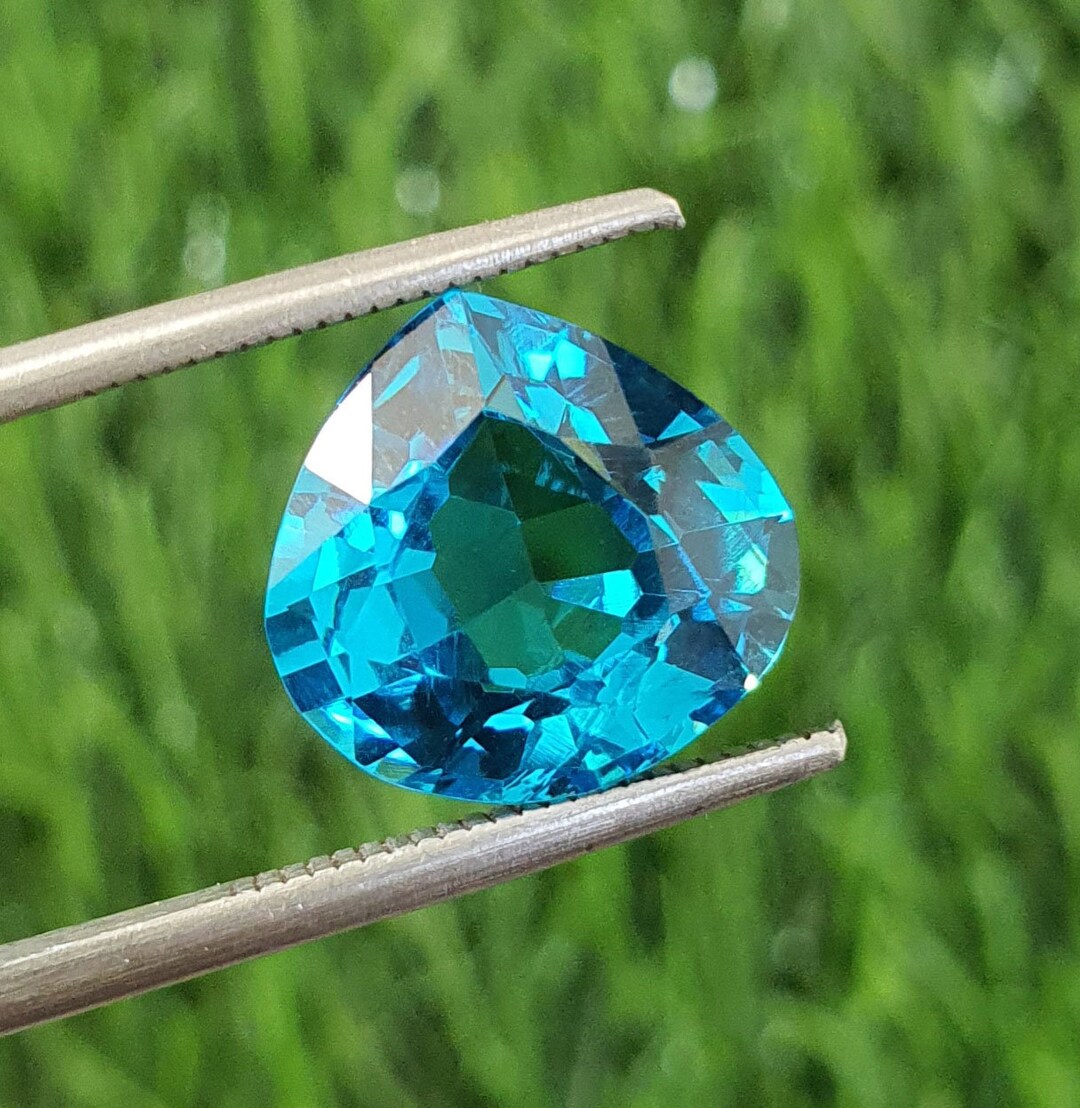 10.00 Ct Flawless Paraiba Spinel Pear Shape Blue Paraiba Spinel AAA ...