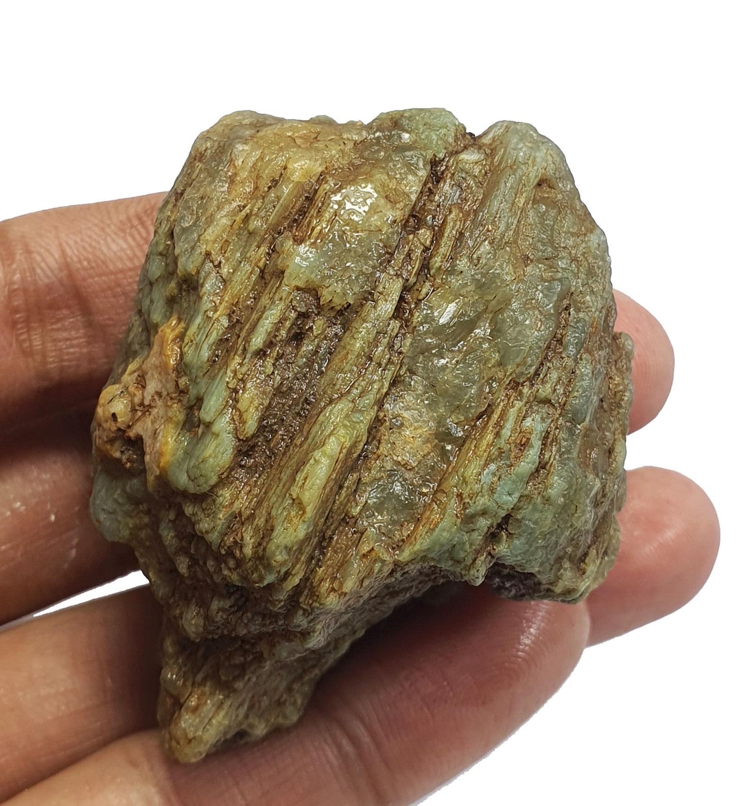 446 Ct Natural Chrysoberyl Cats Eye Rough Raw Crystal AAA Quality Loose ...