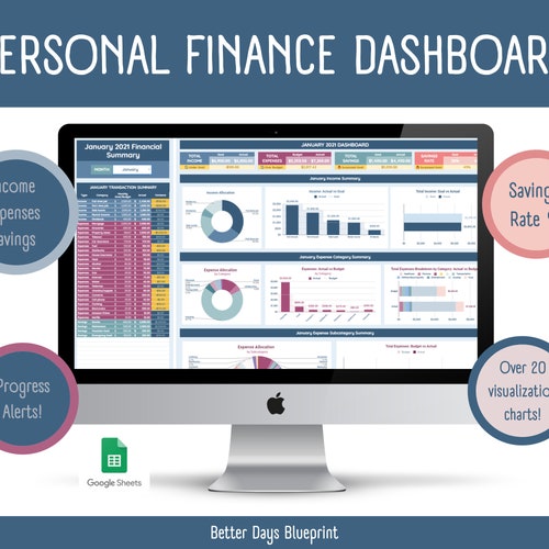 Monthly Budget Planner Spreadsheet Personal Budget Template - Etsy