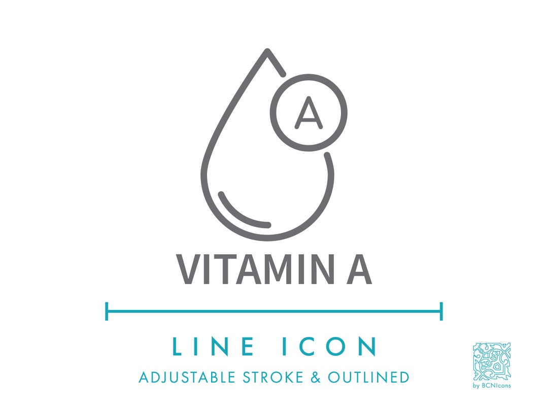 Vitamin A Line Icon SVG, Minimalist Retinol Source Antioxidants Food ...