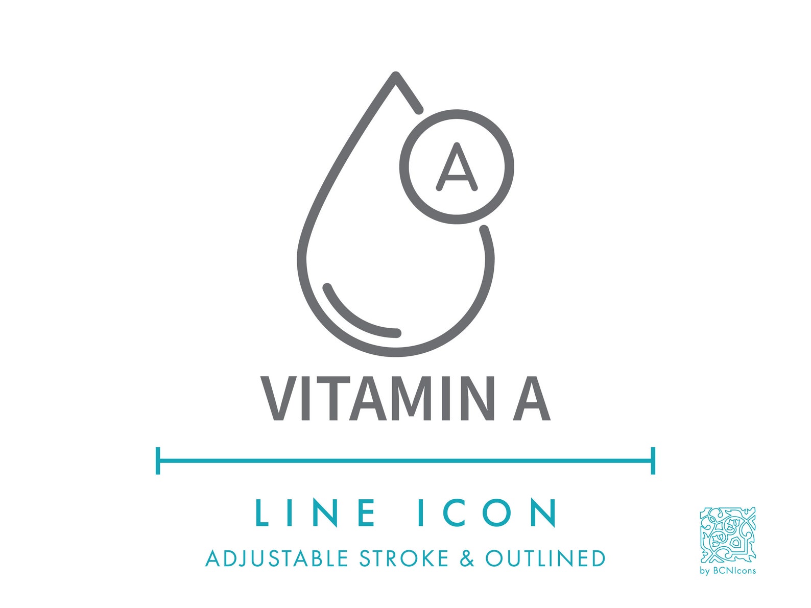 Vitamin A Line Icon SVG, Minimalist Retinol Source Antioxidants Food ...