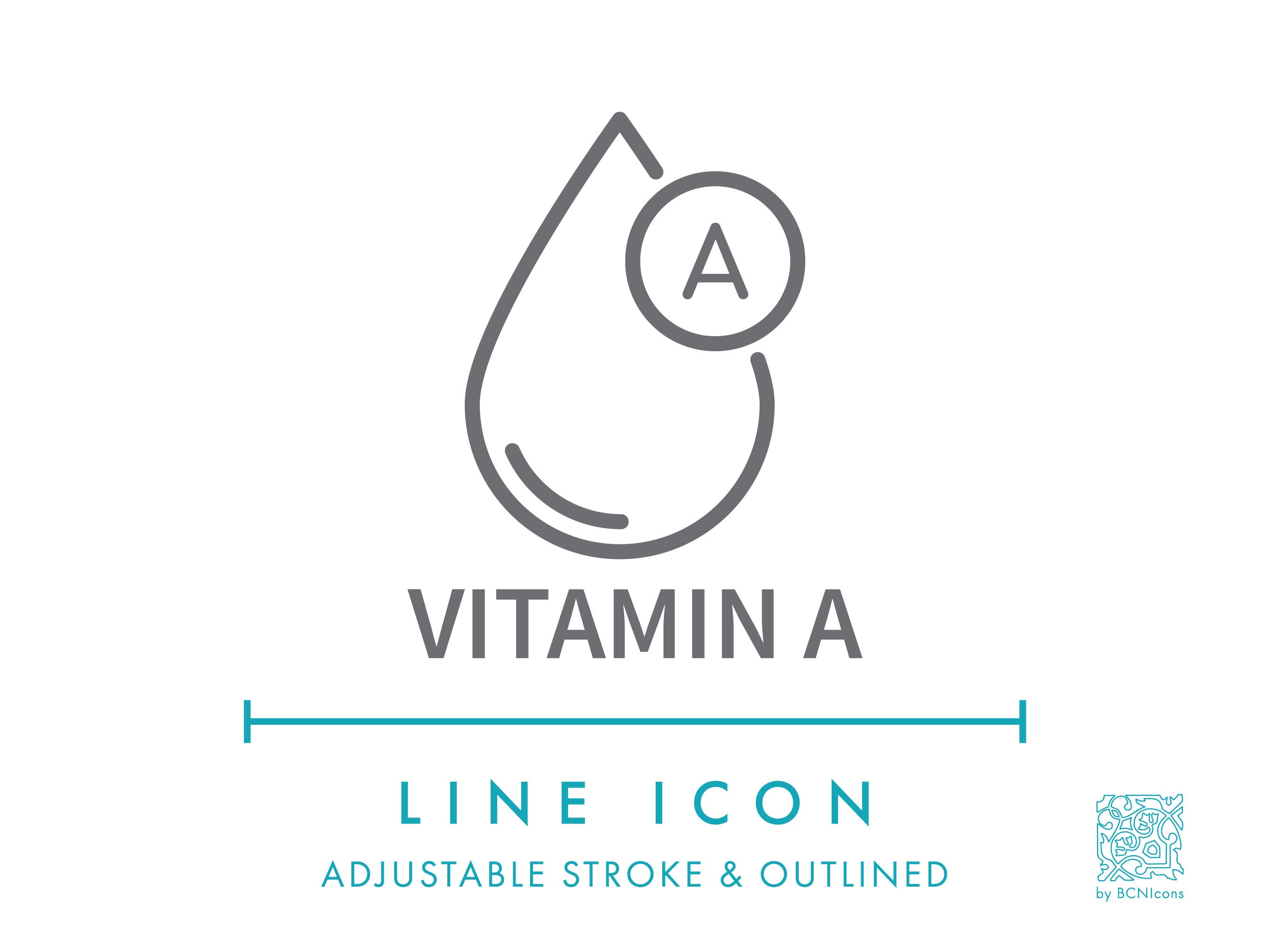 Vitamin A Line Icon SVG, Minimalist Retinol Source Antioxidants Food ...