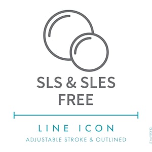 SLS & SLES Free Line Icon SVG, Minimalist Natural Hair Product ...