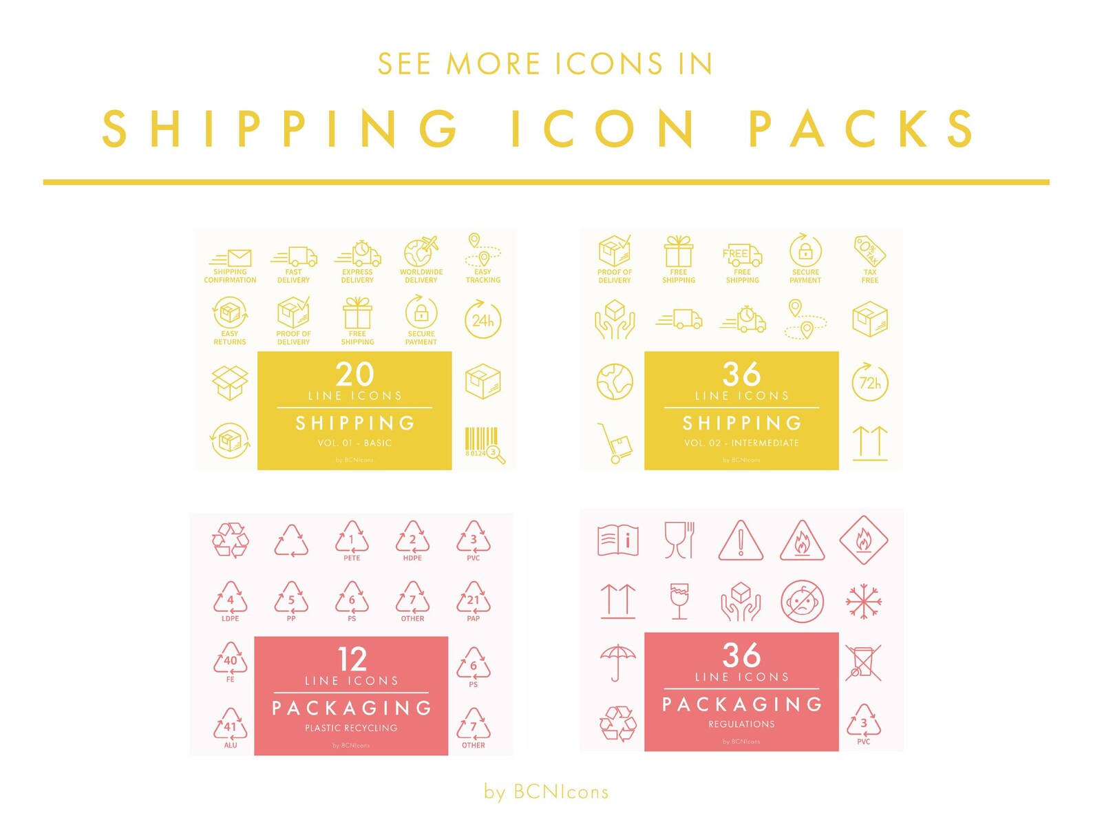 Shipping Symbols Vol. 01 Basic Outline Icon Set SVG, Minimalist ...