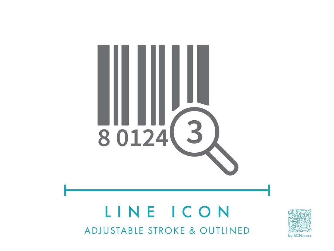 Barcode Shipping Line Icon SVG Minimalist Product Packaging - Etsy