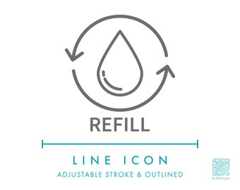 Refill Symbol Svg - Etsy