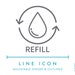 Refill Packaging Line Icon SVG, Minimalist Refillable Product Packaging ...
