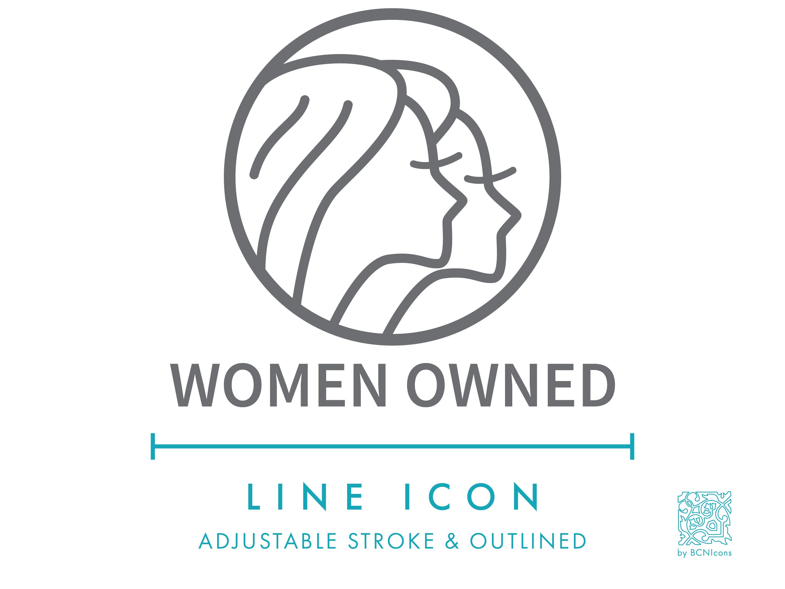 Women Owned Business Line Icon SVG, Minimalist Feminine Small Business ...