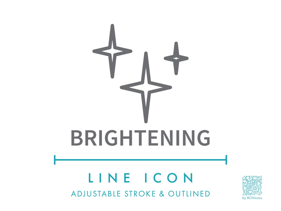 Brightening Line Icon SVG, Minimalist Skincare Symbol Cosmetics ...