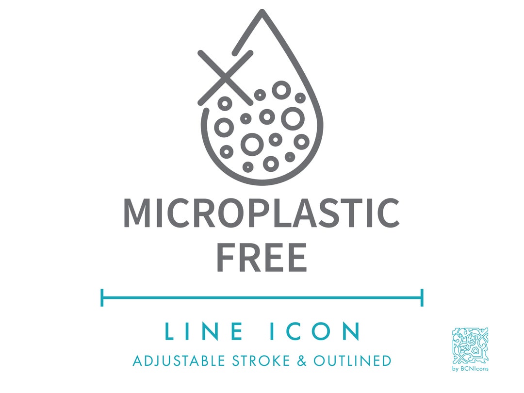 Microplastic Free Symbol Line Icon SVG, Micro Plastic Free Eco Friendly ...