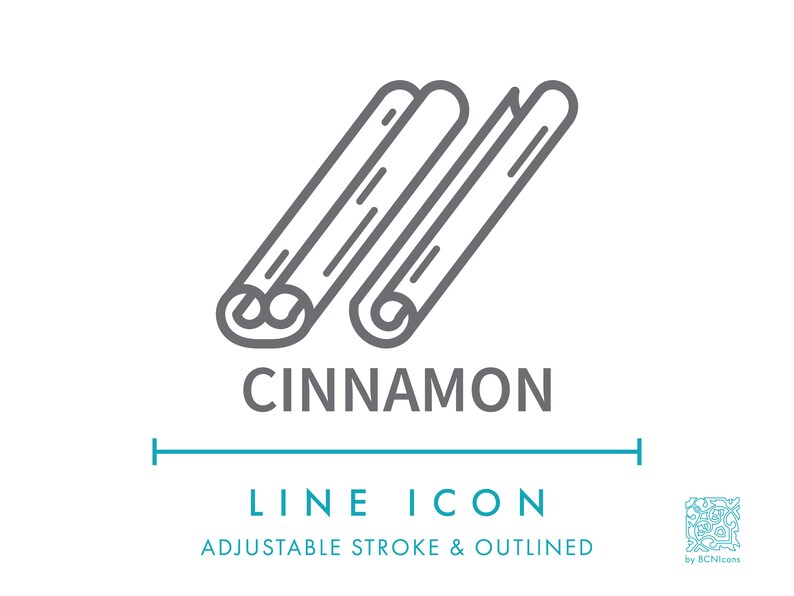 Cinnamon Sticks Fragrance Line Icon SVG, Cinnamon Flavor Food Clipart ...