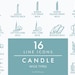 WICK TYPES Candle Making Line Icon Pack SVG, Minimalist Candle Wicks ...