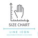 Size Chart Jewelry Line Icon SVG, Minimalist Ring Sizing Jewellery Care ...