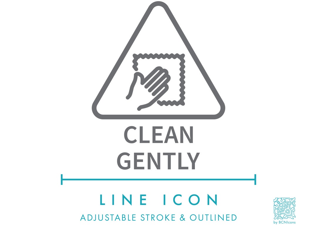 Clean Gently Jewelry Care Line Icon SVG, Minimalist Wipe With Soft ...