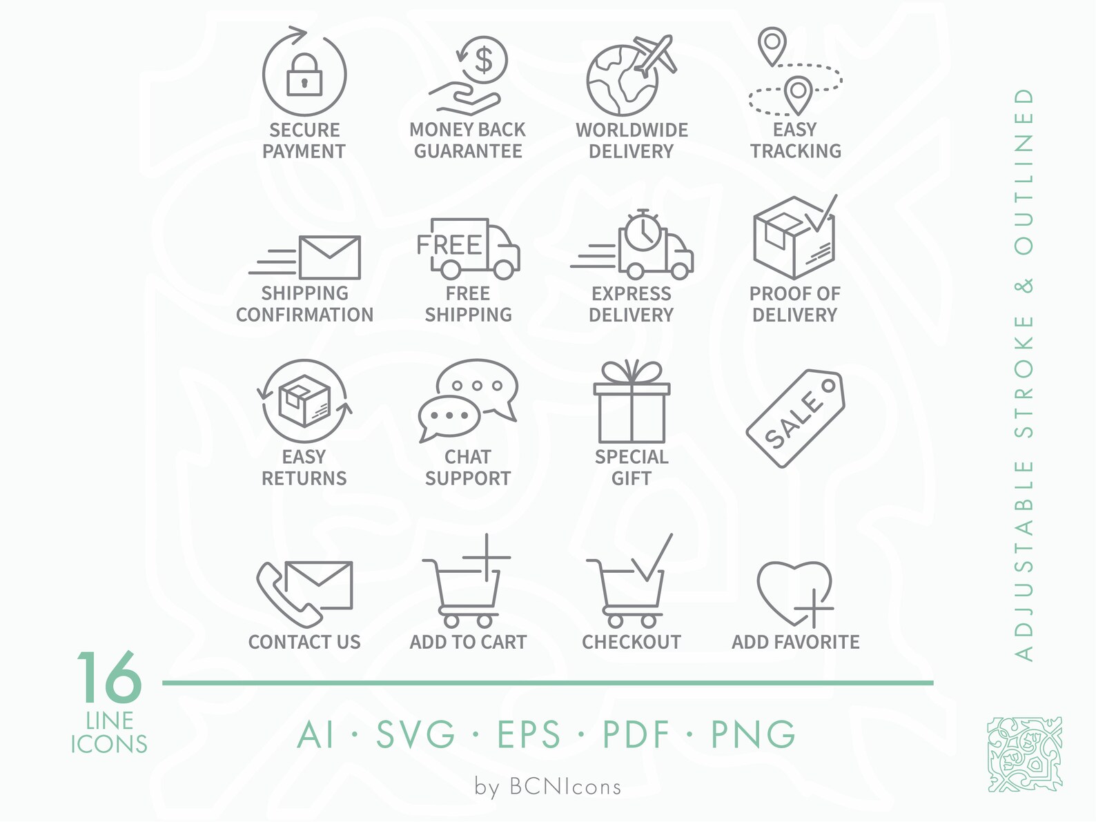 Ecommerce Symbols Vol. 01 Basic Icon Pack SVG, Minimalist Website Shop ...