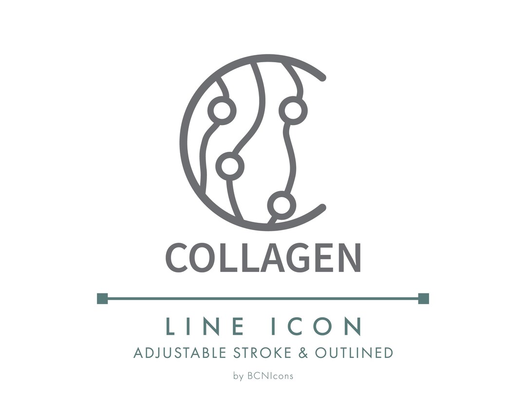 Collagen Line Icon SVG, Firming Skincare Symbol Cosmetics Packaging ...