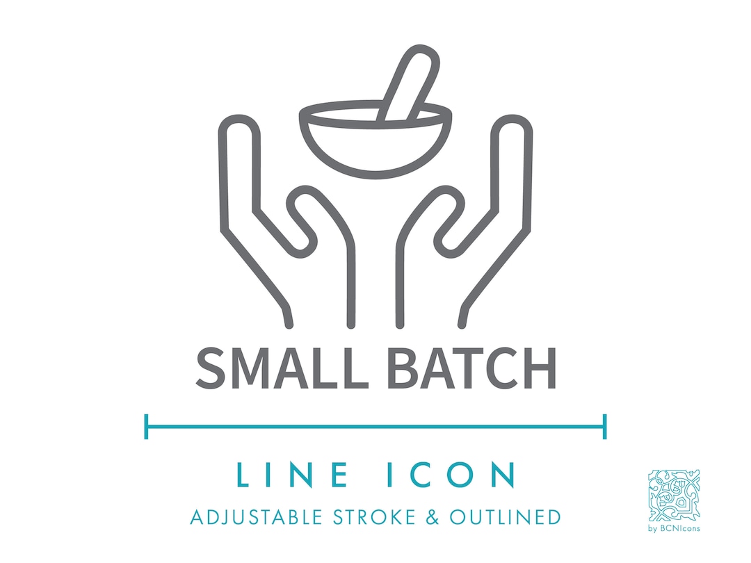 Small Batch Line Icon SVG, Minimalist Small Business Packaging Icon PNG ...