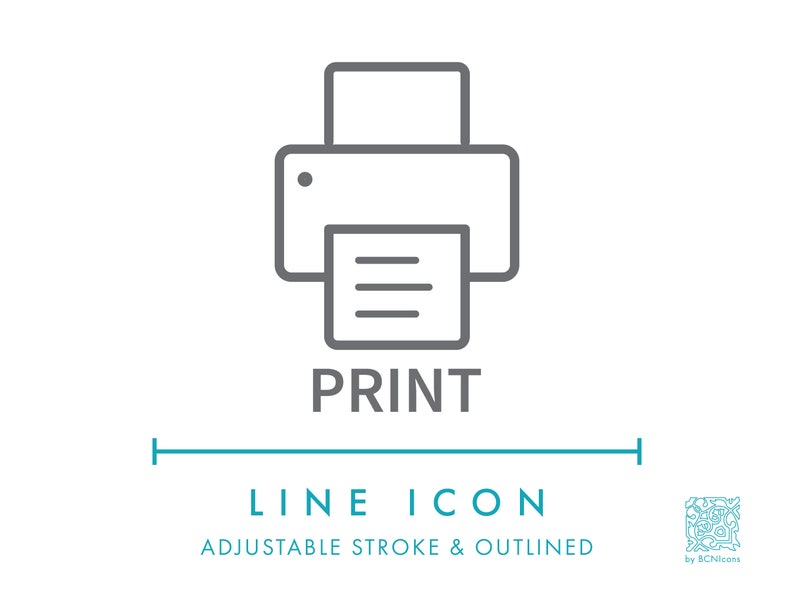 Print Product Ecommerce Line Icon SVG, Minimalist Digital Files ...