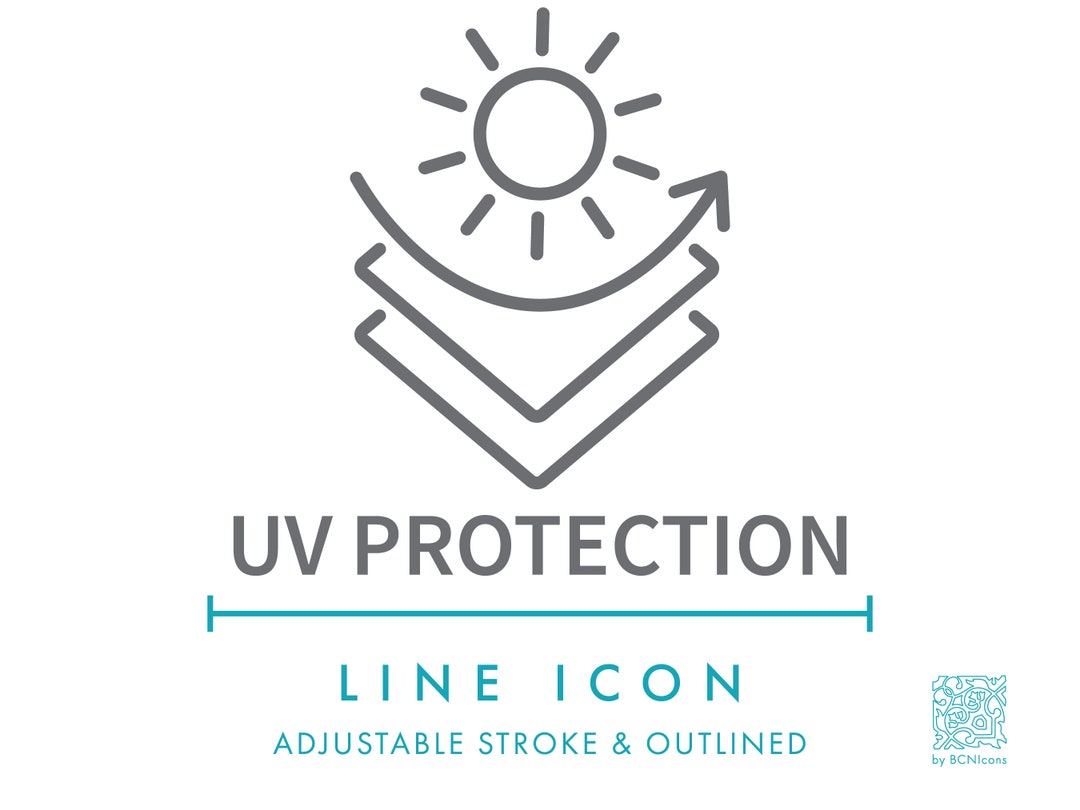 UV Protection Textile Material Line Icon SVG, Minimalist Sun Protective ...