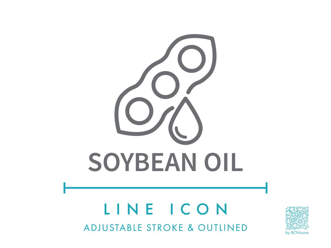 Soybean Oil Line Icon SVG, Soya Plant Oil Natural Food Packaging Icon ...