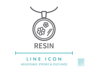 Resin Line Icon Svg - Etsy