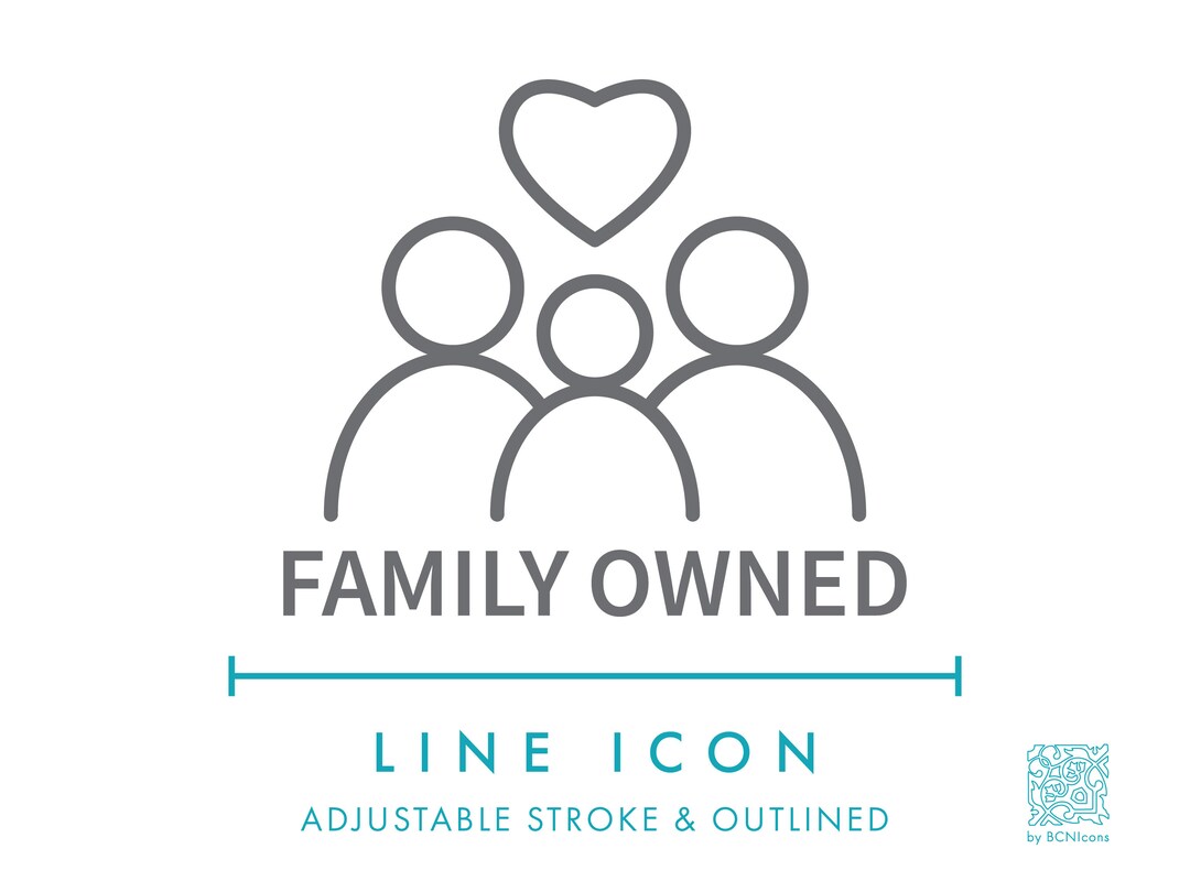 Family Owned Business Line Icon SVG, Minimalist Small Business ...