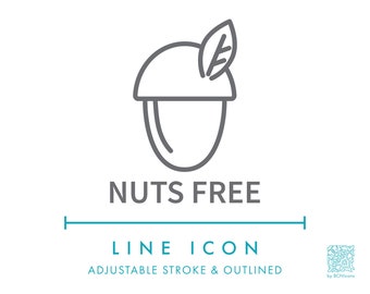 Nuts Free Icon Svg - Etsy