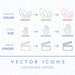 Textile Symbols Vol. 01 Basic Line Icons Pack SVG, Sewing Clothing ...