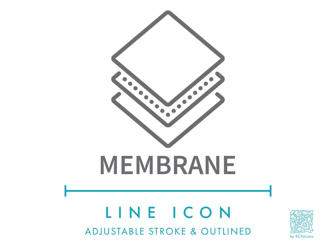 Membrane Textile Material Line Icon SVG Minimalist Weather - Etsy