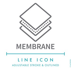Membrane Textile Material Line Icon SVG, Minimalist Weather Protective ...