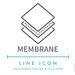 Membrane Textile Material Line Icon SVG, Minimalist Weather Protective ...