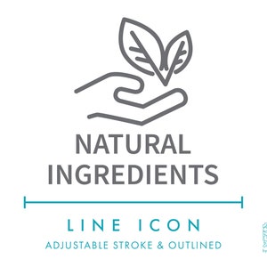 Natural Ingredients Line Icon SVG, Minimalist Natural Food and Beverage ...