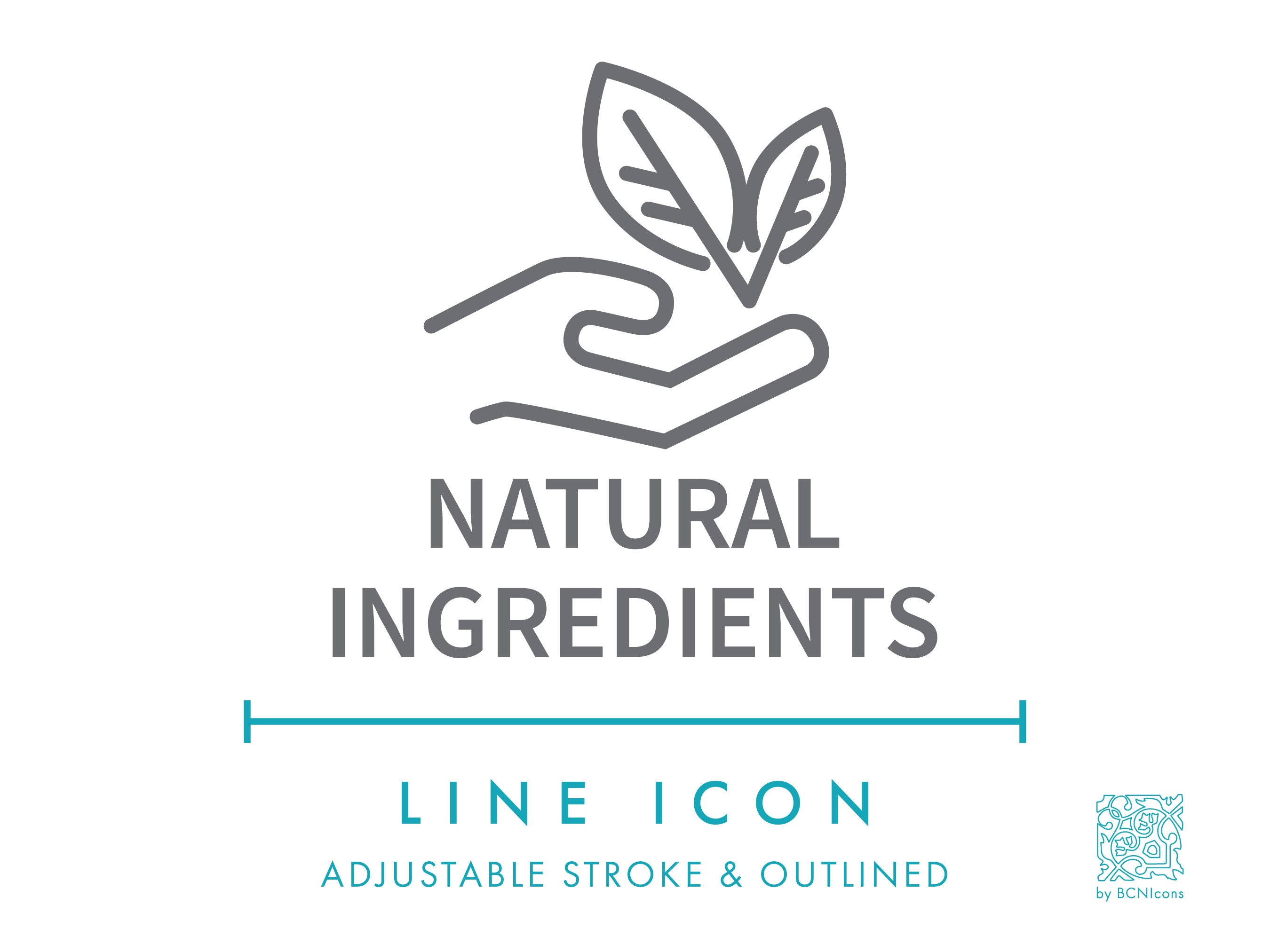 Natural Ingredients Line Icon SVG, Minimalist Natural Food and Beverage ...