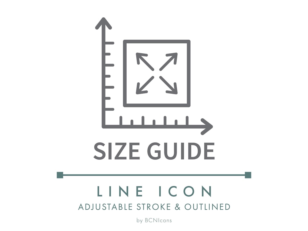 Size Chart Product Line Icon SVG, Choose Size Clothing Symbol Sign PNG ...