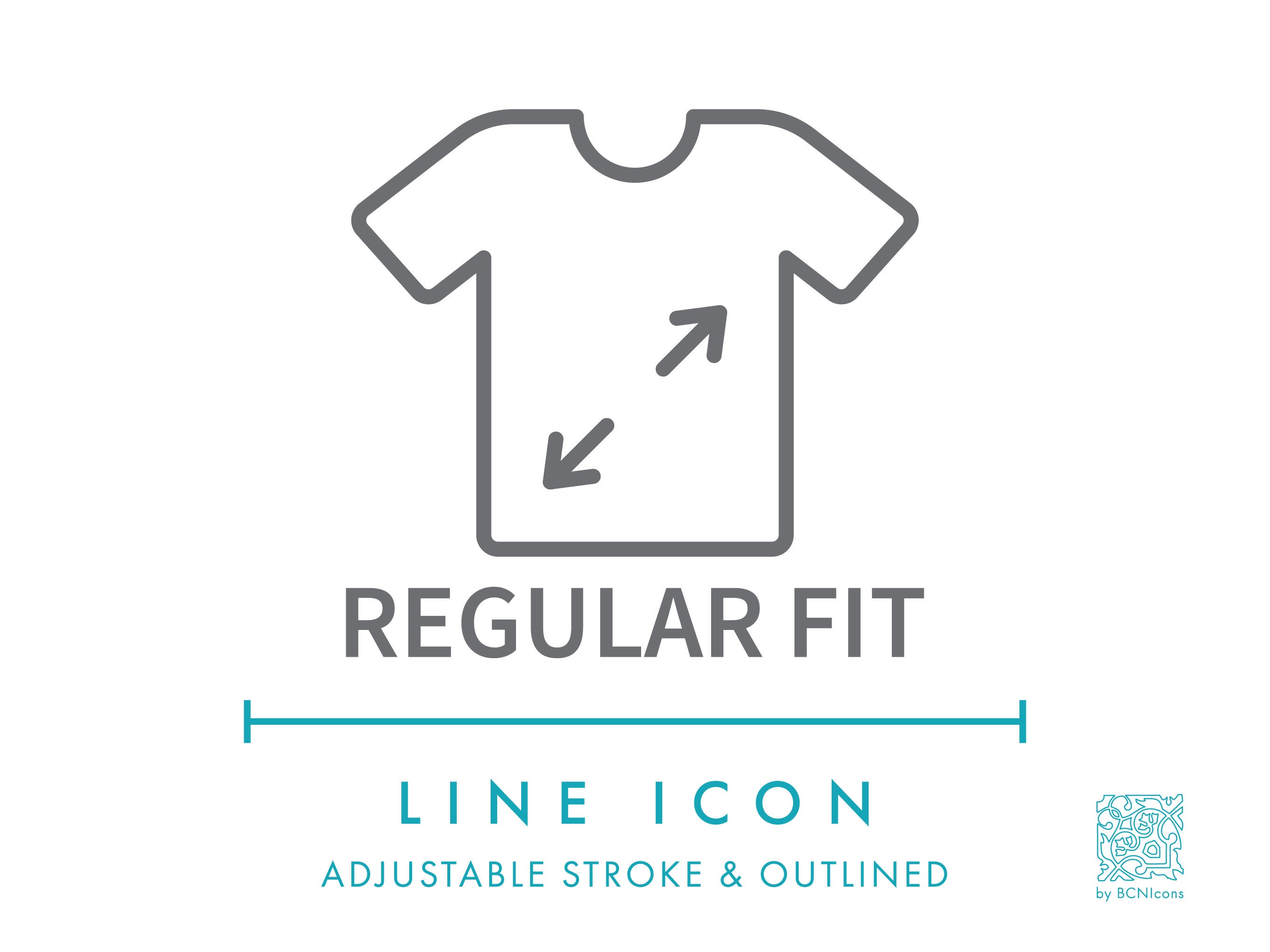 Regular Fit Clothing Line Icon SVG, Minimalist Comfort Cut T-shirt ...