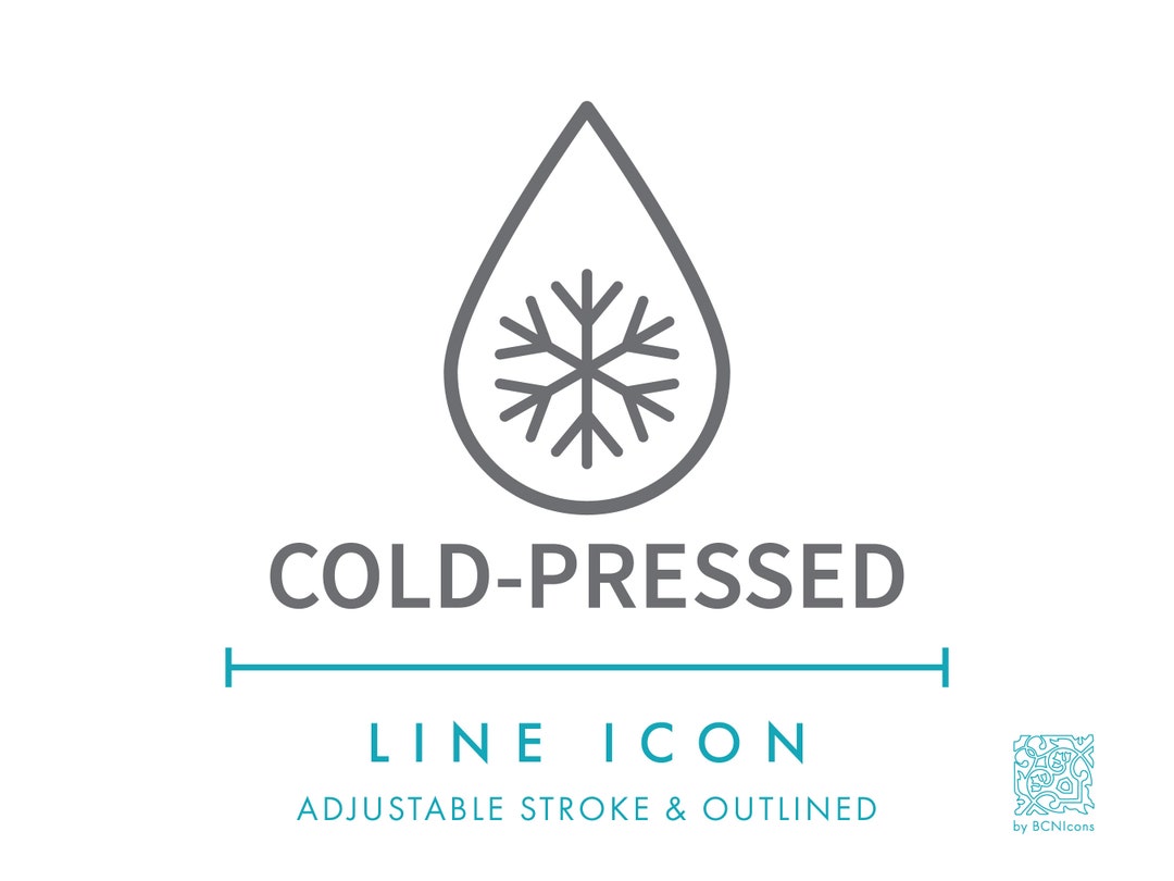 Cold-pressed Line Icon SVG, Minimalist Oil Skincare Symbol Cosmetics ...