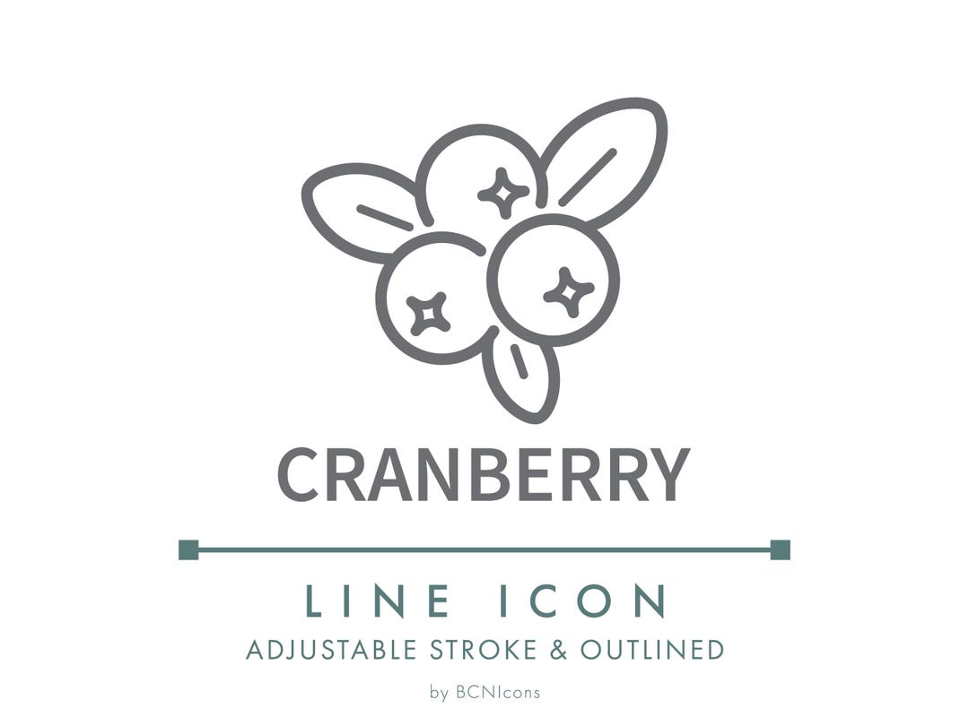 Cranberry Line Icon SVG, Cranberry Fragrance Scent Wax Melts Candle ...